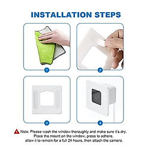 LANMU Window Mount Compatible with Wyze Cam V3/V2, Screwless Mount, Strong Adhesive Mounting Bracket, Suitable for Single Pane Glass