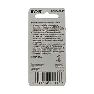 Bussmann BP/ATM-30 30 Amp Fast Acting Mini-Fuse