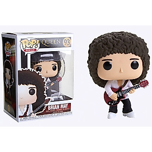 POP Queen - Brian May Funko Pop! Vinyl Figure (Bundled with Compatible Pop Box Protector Case) Multicolored 3.75 inches