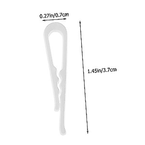 MUSISALY 200pcs Shirt Pin Sheer Pants Folding Ties Clips Socks Clamps Costume Shirt Alligator Hair Clips Dress Shirt Clips Clear Clothes Clips Shirt Packing Clip Garment Clip White Plastic