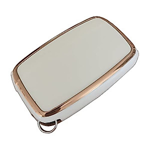 for Land Range Rover Key Fob Cover TPU Protector Shell Keyless Remote Control Smart Key Holder Fit for Land Range Rover Discovery Jaguar (White)