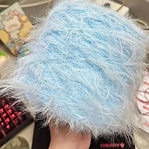 10CM Extra Long Imitation Mink Velvet Handmade DIY Bag Clothes 300 Grams Per Ball Cotton Yarn for Crochet (Color : 4)