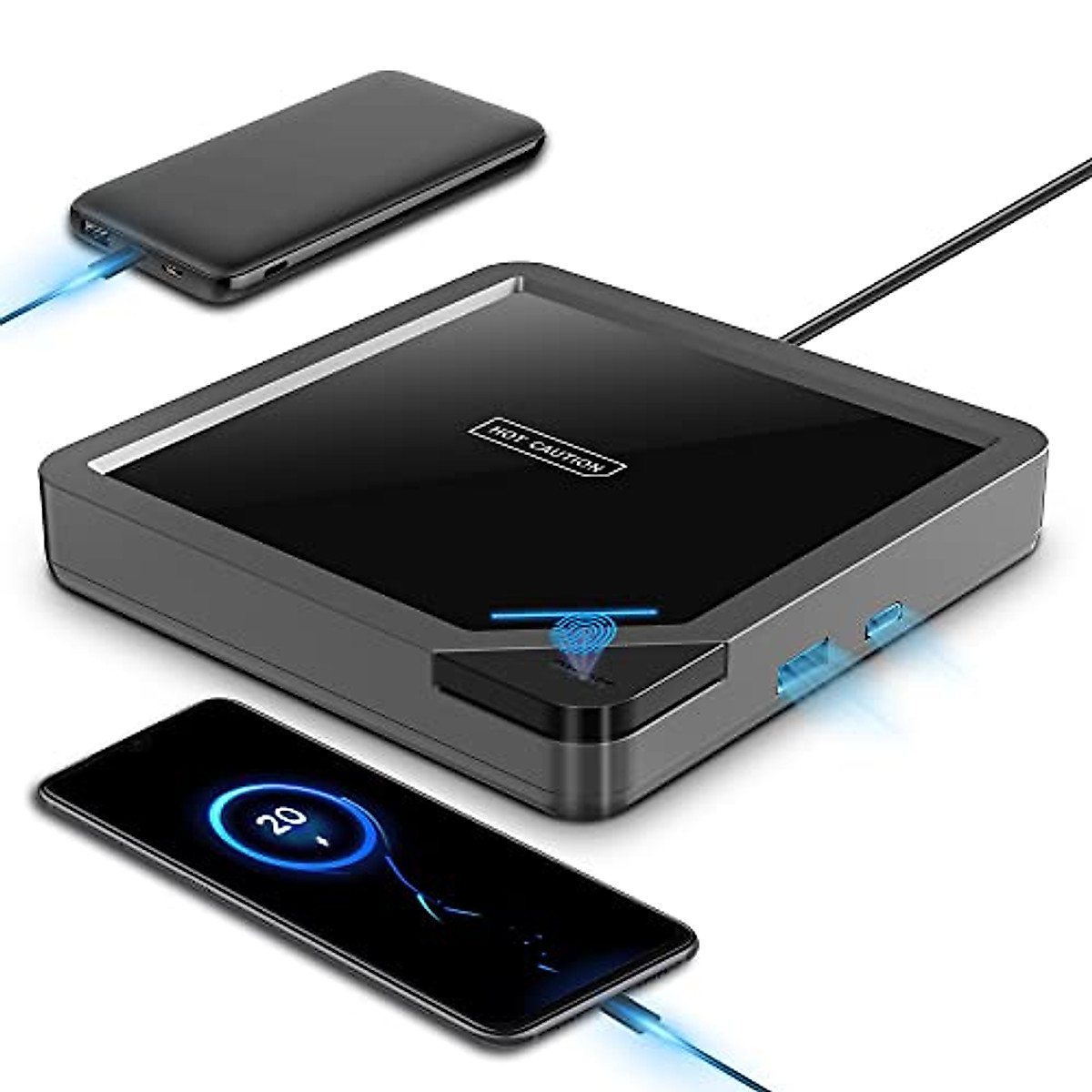 Coffee Mug Warmer Dual USB - Yolin Cup Warmer for Office Desk Use / Electric Beverage Warmer with Auto Shut Off After 8 Hours Feature / Coffee Warmer Plate for Cocoa Tea Water Milk Candle