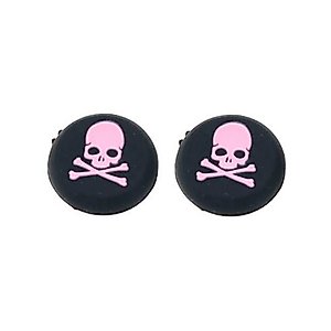 Silicone Skull Thumb Grip Cap Gamepad Joystick Cover Case for Sony PS3 PS4 Slim Pro Xbox One Xbox 360 Controller (Pink)