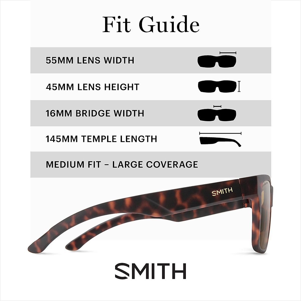 SMITH Lowdown 2 Sunglasses – Performance Sports Active Sunglasses For Running or Everyday Wear – For Men & Women – Matte Tortoise + Brown ChromaPop