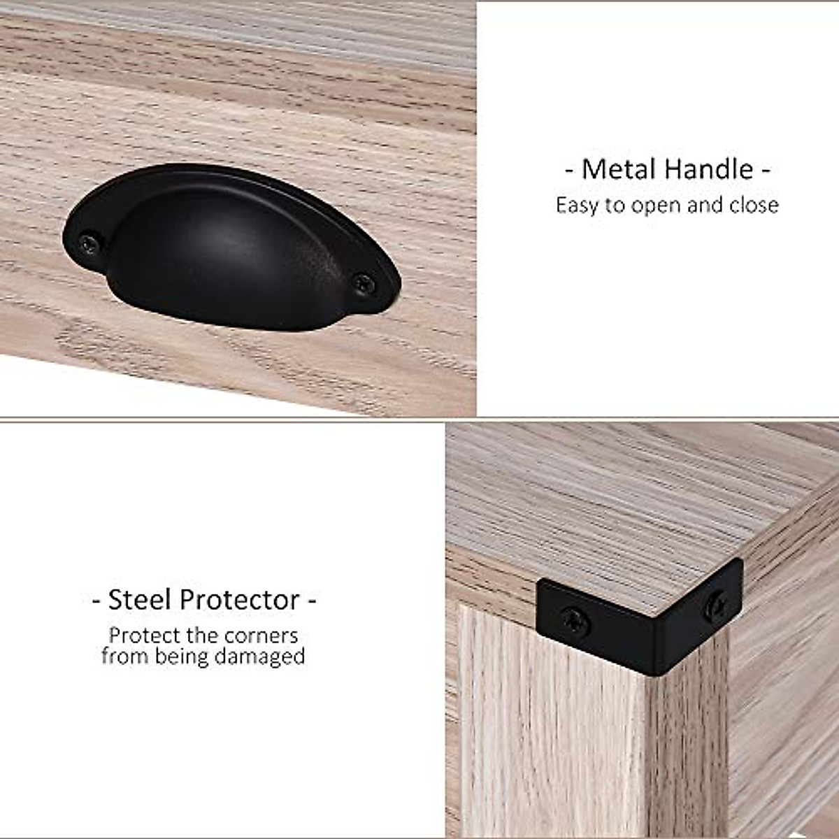 HOMCOM Home Office Computer Desk, Rustic Writing Desk, Farmhouse Workstation with Storage Drawer, X-Frame