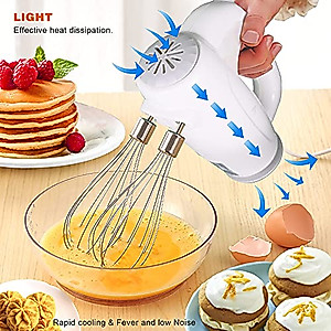 Gkcity Hand Mixer Electric Kitchen Aid Mixer Handheld Mixer 5 Speed Cake Mixer for Baking Cake Egg Cream Food Beater Mashed Potatoes Eject Button 2 Whisks/2 Beaters/2 Dough Hooks