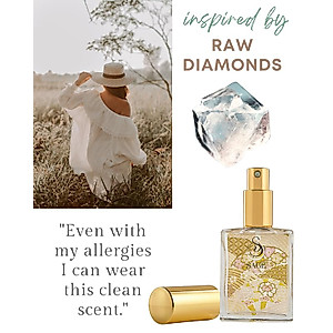 Diamond Organic Perfume Spray by Sage- 2 oz, Vegan & Cruelty-Free, Subtle Scent, Sandalwood, White Amber, Musk