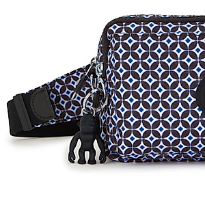 Kipling Womens Abanu Multi Bag, Lightweight, Adjustable Nylon Waist Pack With Multi-compartment Zip Pockets Crossbody Bag, Blackish Tile, 7.5 L X 5 H X 3.25 D US