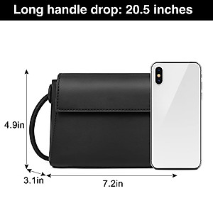 CLUCI Small Crossbody Bags for Women Vegan Leather Flap Shoulder Purse Lightweight Fashion Ladies Travel Bag with Adjustable Strap Black