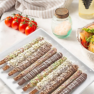 Cellophane Treat Bags, 2x8 inch Pretzel Rod Bags, 200 Pcs Clear Cellophane Bags for Favors, Self Adhesive Sealing Plastic Gift Bags, Pretzels Individual Bags, Party Cello Bags for Pretzel Stick Candy