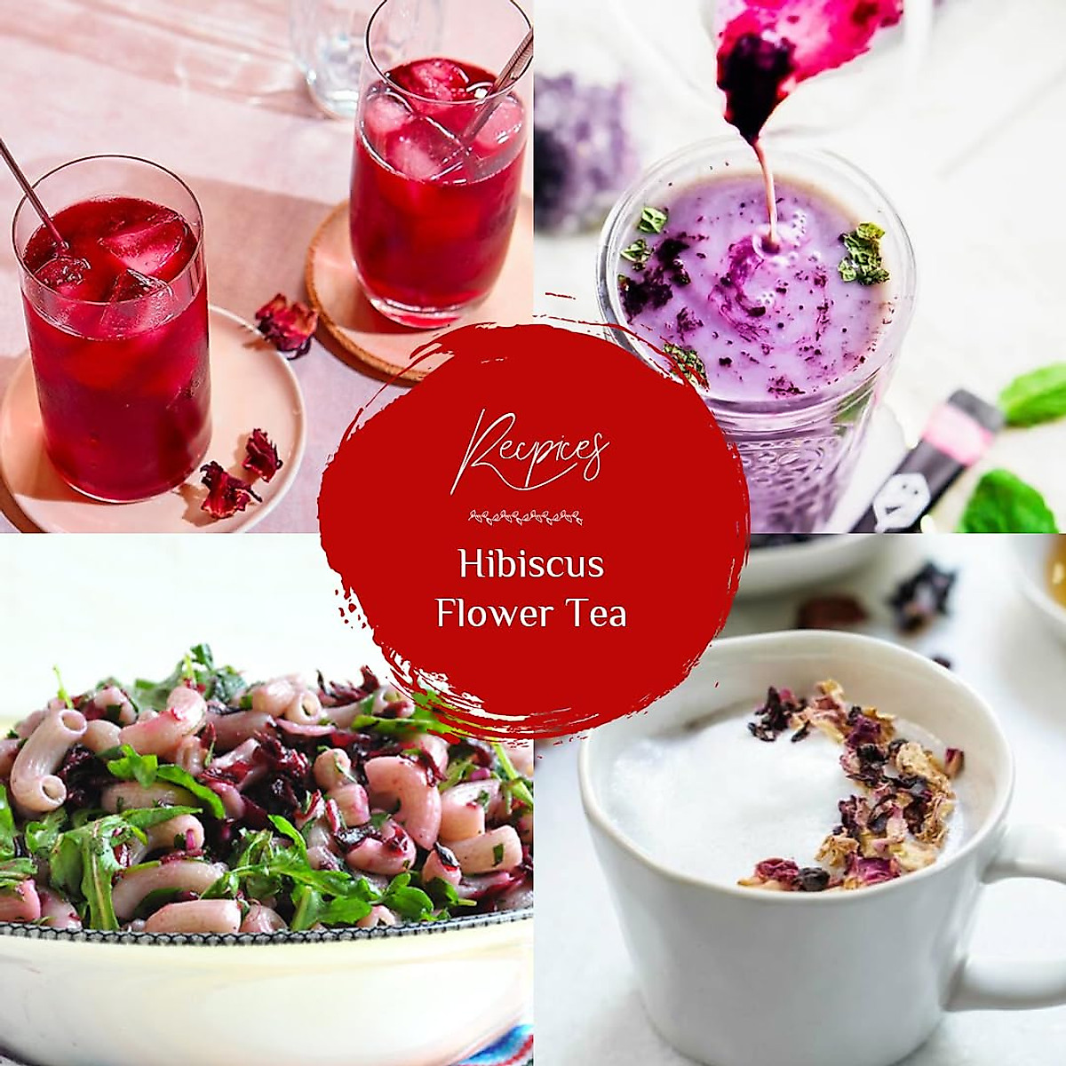 BLUE TEA - Hibiscus Flower Herbal Tea - 1.76 Oz (Pack of 2) | PRIME SAVING DAY | SKIN GLOW ENHANCING TEA | Flower Based - Non-Bitter - Caffeine Free - Tangy Flavor - GMO - Free - Natural Ingredients | Food Grade Pet Jar