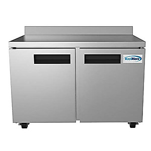 KoolMore FWT-2D-12C Commercial, Freezer Double Door, Stainless Steel