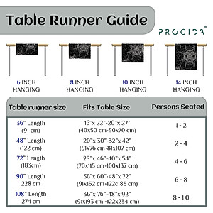 PROCIDA Halloween Spider Web Table Runner Fall Black Burlap Table Runners Autumn Rustic Kitchen Dinning Decor for Holiday Home Party Indoor Outdoor 13x72 Inch