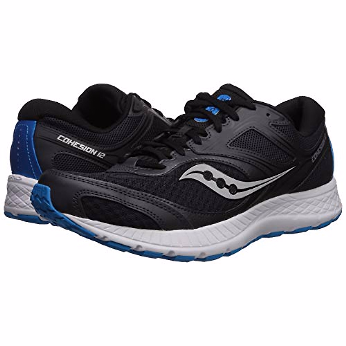 Saucony Men's Versafoam Cohesion 12 Road Running Shoe black/blue, 12 M US