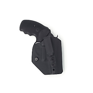 Compatable with Charter Arms Undercover 38 Special .38 Ambidextrous IWB Kydex Holster Inside Waistband Concealed Carry Holster Made in USA (Black)