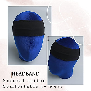 MLMOMVME 6 Pcs Black Headbands for Women Hair Cotton Headband Non-slip Stretchy Elastic Head Wrap Holder Hair Accessories