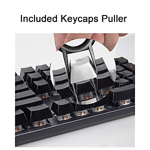 Fitlink FPS & MOBA Gaming Keycaps, Durable Stainless Steel Metal Keycap with Key Puller for Mechanical Keyboard Cherry Mx Switch (WASD+Direction Keys,Silver)