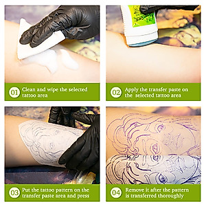 Tattoo Transfer Gel Stick Tattoo Transfer Cream Gel Tattoo Transfer Stick Transfer Supplies for Tattooing Antiperspirant Tattoo Deodorant, Safe Temporary Tattoo Supplies