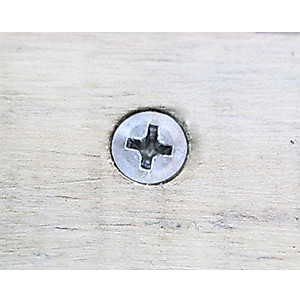 Bolt Dropper 8 x 1-1/4"'' Chrome Coated Stainless Flat Head Phillips Wood Screw, (25 Pack), 18-8 (304) Corrosion Resistant