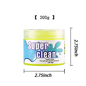 SJJEBSK Car Cleaning Gel Detailing Putty, Automotive Dust Car Crevice Cleaner, Auto Air Vent Interior Detail Removal Putty (3 Packs of Blue, Green and Yellow)