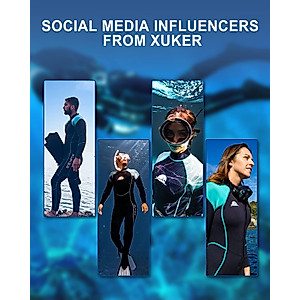 XUKER Wetsuit Women, 2mm Neoprene Long Sleeve Full Body Back Zip Wet Suit in Cold Water for Diving Surfing Snorkeling Kayaking Swimming Scuba Water Sports