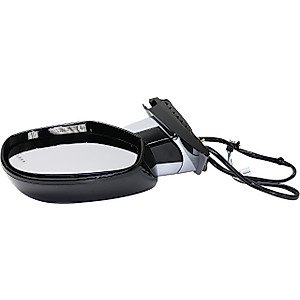 Kool Vue Passenger Side Power Heated Mirror for Cadillac Escalade Escalade ESV 2007-2014 Power Fold With Signal Light, Memory & Puddle Lamp; Without Blind Spot Light Chrome