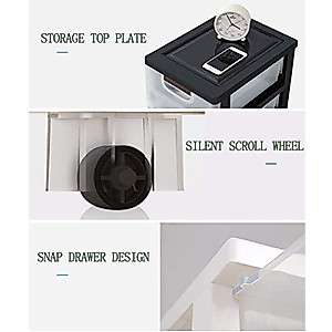 5-Drawer Rolling Storage Cart on Wheels, Clearview Craft Storage Containers Bins, Black Frame & Clear Storage Drawers