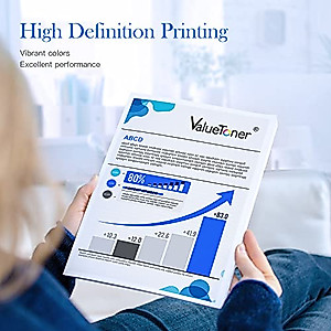 Valuetoner Compatible Toner Cartridges Replacement for HP 410A 410X CF410A CF411A CF412A CF413A for Color Pro MFP M477fdw M477fnw M477fdn M452dw M452nw M452dn M377dw(1BK+1C+1M+1Y) Upgraded chip