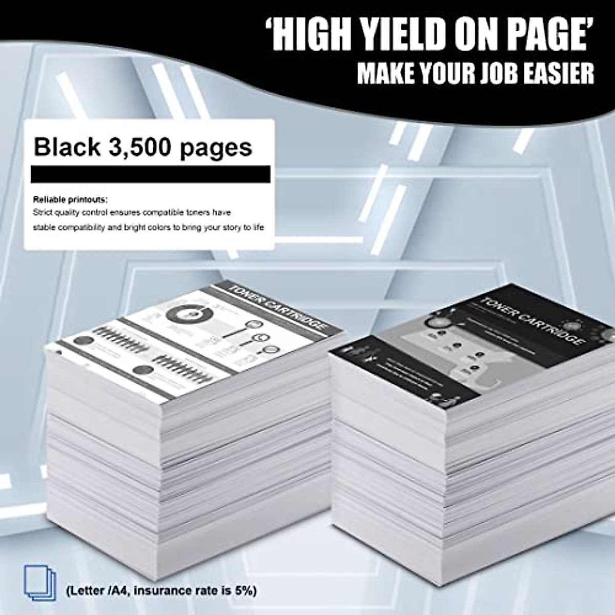 MSOTFUN TN-720 TN720 Toner Cartridge Black, Replacement for Brother TN-720 Toner for HL-5440D 5450DN DCP-8110DN 8510DN MFC-8710DW 8950DW/DWT Ink Printer, 1 Pack