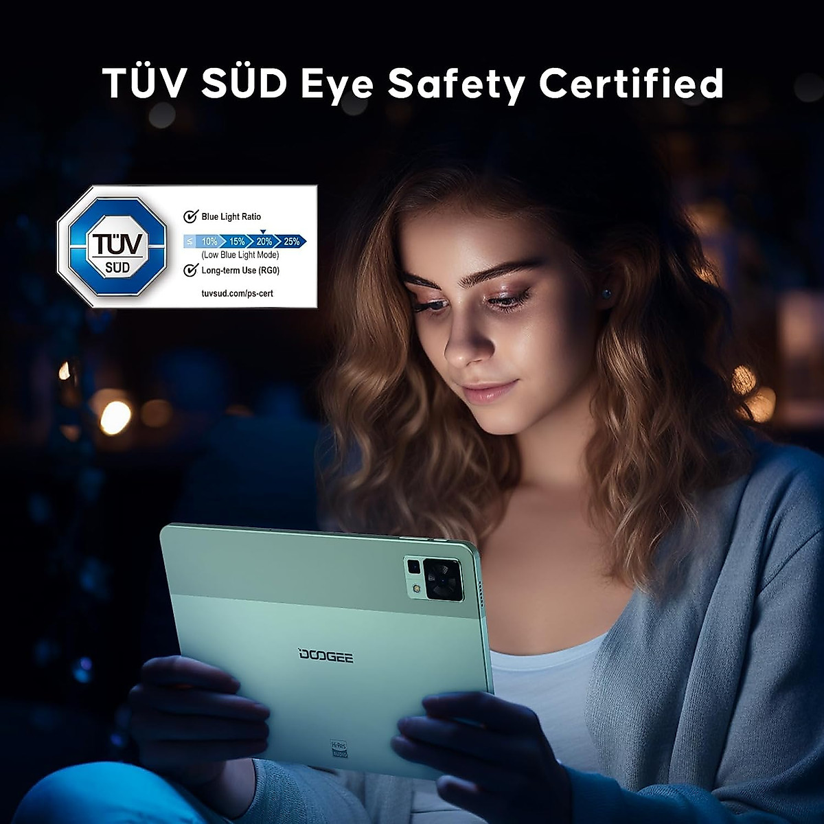 DOOGEE T30 PRO Tablet,11''2.5K Android Tablet, 15GB+256GB Android 13 Tablets, Octa-Core Gaming Tablet, 8580mAh,Hi-Res Quad Speakers, 20MP Camera, TÜV Low Bluelight, Split Screen Green