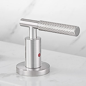 KPAIDA Bathroom Faucets, 3 Hole Bathroom Sink Faucet 8 inch Brushed Nickel Widespread Bathroom Faucet, 2 Handle Faucet for Bathroom Sink Vanity with Pop Up Drain