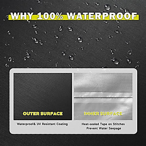 Starcrew Bar Height Patio Set Cover, Outdoor Bistro Set Cover, Protective Cover for Patio Swivel Bar Set/Outdoor High Stool Bistro Set/Outdoor Bar Table and Chairs Set/High Top Patio Set of 3 Pieces