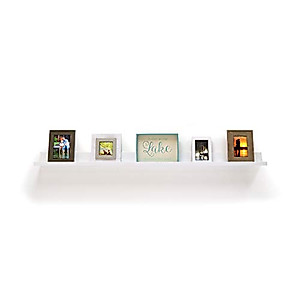 InPlace 47.24" W x 4.5"D x 3.5"H White Picture Ledge Shelf 9602056E
