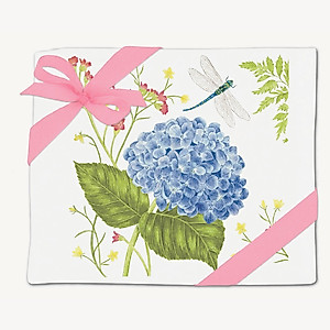 Alice's Cottage Blue Hydrangea Flour Sack Kitchen Towels Set of 2 Cotton