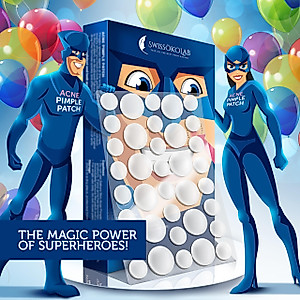 SWISSÖKOLAB Acne Patch Pimple Patch Hydrocolloid Acne Stickers Absorbing Spot Dot Acne Cover 144 Acne Dots Pimple Sticker Acne Pimple Master Patch Blemish Patches