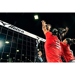 Mizuno Women's Techno VII Short Sleeve Volleyball Jersey, Cardinal-White, Small