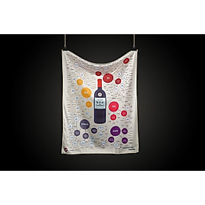 Wine Folly - Microfiber Polishing Cloth For Glass - Large Size (21" x 28") (Different Types of Wine)