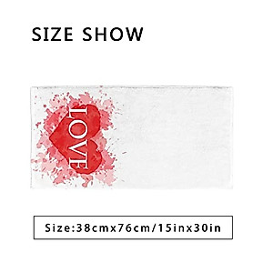 My Little Nest Heart Silhouette Paint Spots Hand Towels Soft Bath Towel Absorbent Kitchen Fingertip Towel Quick Dry Guest Towels for Bathroom Gym Spa Hotel and Bar 30 x 15 Inch