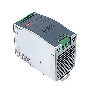 NVVV DR-120-24 AC to DC DIN-Rail Power Supply, 24V, 5 Amp, 120W, 1.5 inches, Silver+Grey