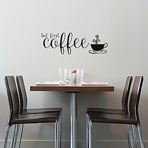 WallPops DWPQ2936 But First Tea Wall Quote, Black