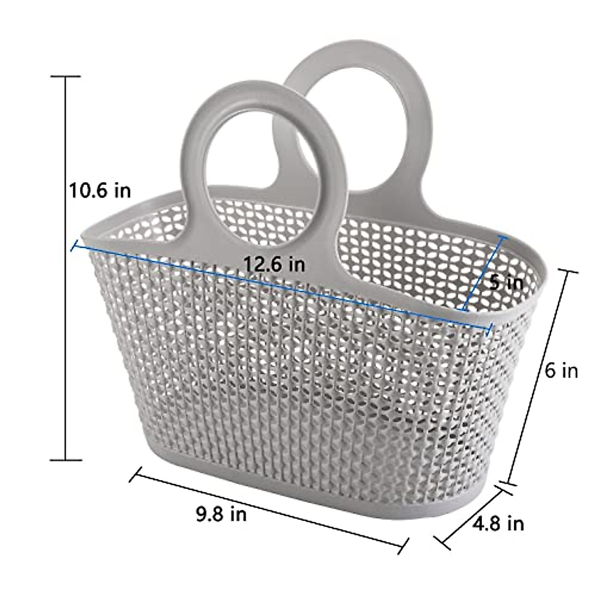 Lawei 4 Pack Shower Caddy Baskets with Handle - Bathroom Shower Tote Basket, Shower Caddy Bins Organizer for Holds Shampoo, Conditioner, Soap, Cosmetics, Beauty Products