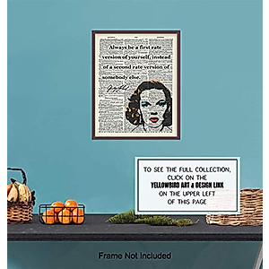 Judy Garland Inspirational Quote Upcycled Dictionary Wall Art Poster Print - Great Motivational Gift for Women, Wizard of Oz Fans - Contemporary Modern Pop Art Home and Office Decor, 8x10 Photo