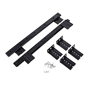 SEWOART 1 Pair Keyboard Drawer Rails Silent and Smooth Under Desk Keyboard Slides Solid Steel Ball Bearings Design Black Ultra Soft-Close Function