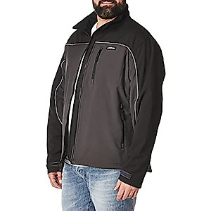 Caterpillar Men's Big Soft Shell Jacket (Regular and Big & Tall Sizes), Graphite/Black, 2X Tall