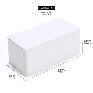 Tianhui Rectangle Metal Boxes Tin container for Small Storage Container Kit with Lid Keeping Biscuit,Tea,Coffee,Cookies, Food,Flour,Baked Goods Storage 6.3 x 3.15 x 2.68 inch (Red)