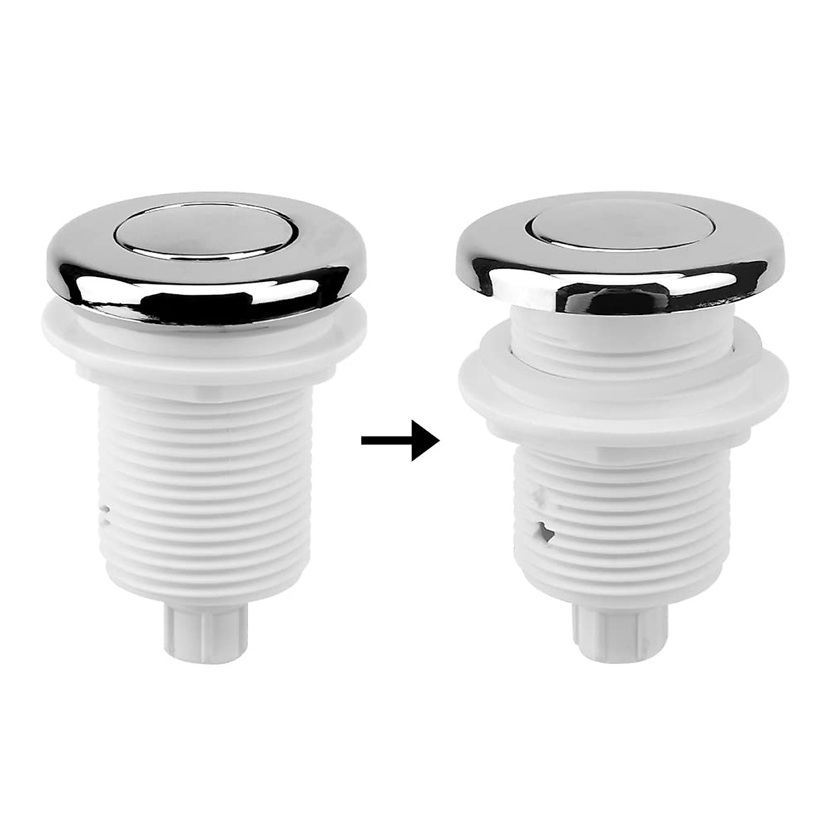 Air Pressure Bath Switch Tub Spa Massage Bath Garbage Waste Disposal Air Switch Push Button Garbage Disposal Sink Top Air Switch(White,Size:32mm)