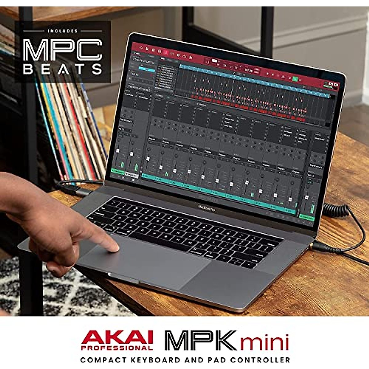AKAI Professional MPK Mini MK3 - 25 Key USB MIDI Keyboard Controller With 8 Backlit Drum Pads, 8 Knobs and Music Production Software Included