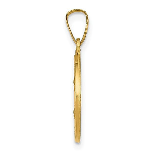 IceCarats 14K Yellow Gold Saint Theresa Medal Necklace Charm Pendant 21mm x 15mm Only