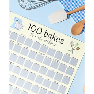 100 Bakes Scratch Off Poster | Baking Bucket List | Recipe Links Included | A3